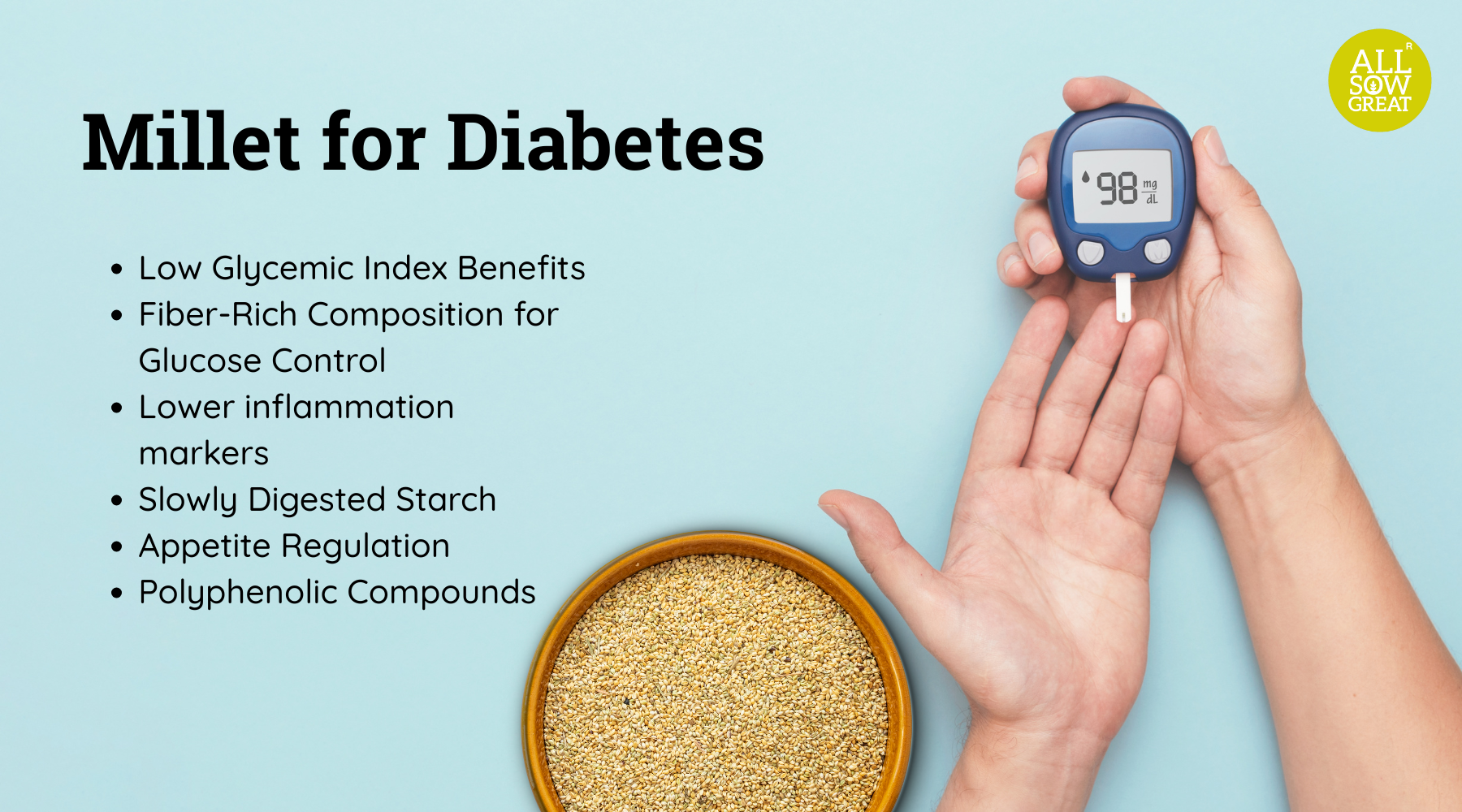 Millet for Diabetes: Blood Sugar Management Through Millets – All Sow Great