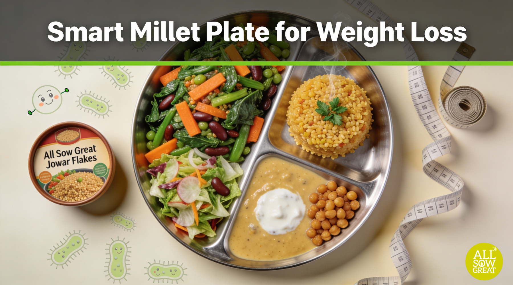 Smart Millet Plate for Weight Loss – All Sow Great
